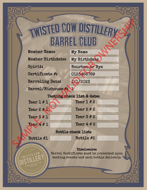 Twisted Cow Distillery > Memberships